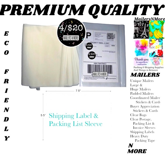 Mailers N More | Office | Clear Postage Invoice Sleeve For Packing List ...